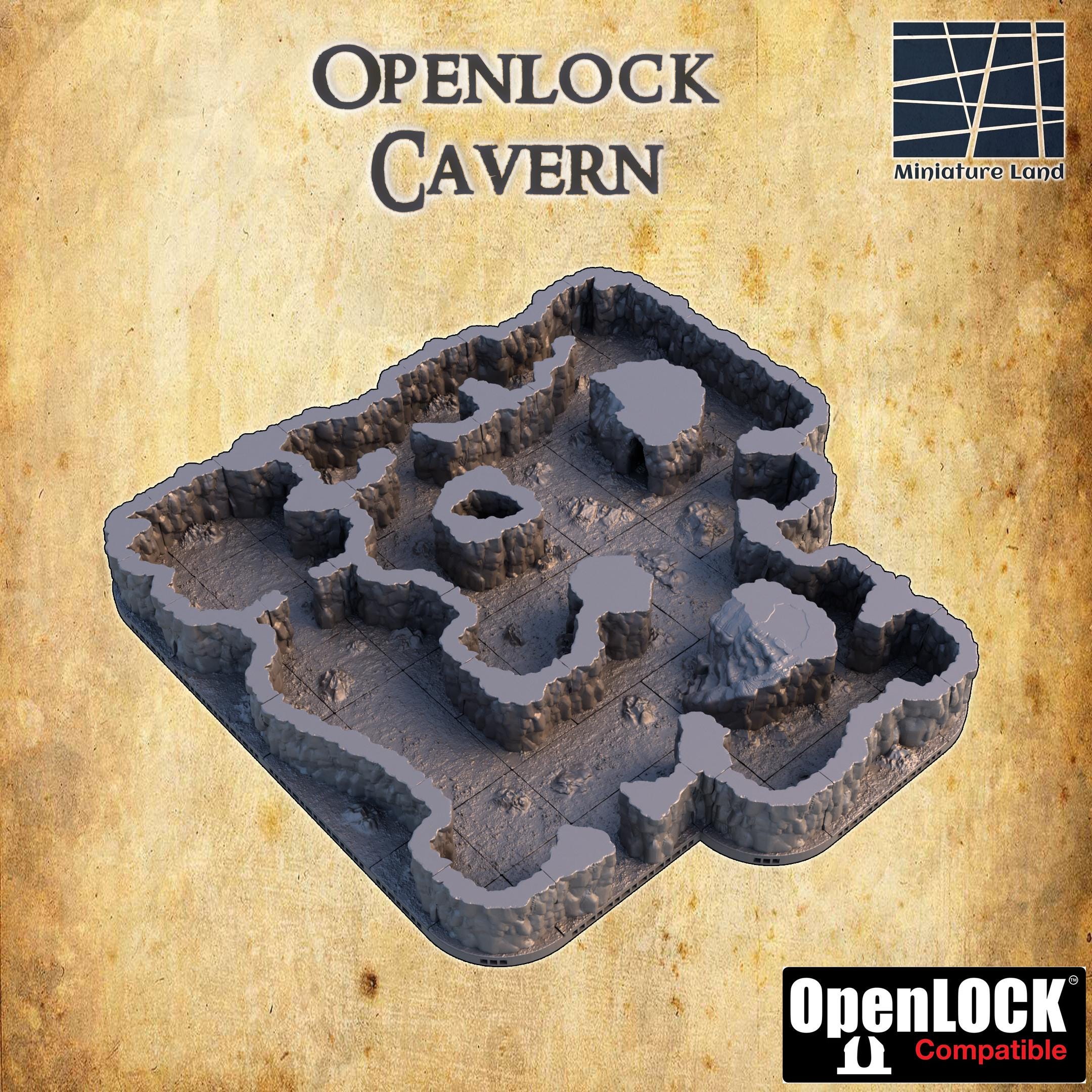 Cavern: Fantasy Cave Terrain Set, 28MM Tabletop Terrain, Model ...