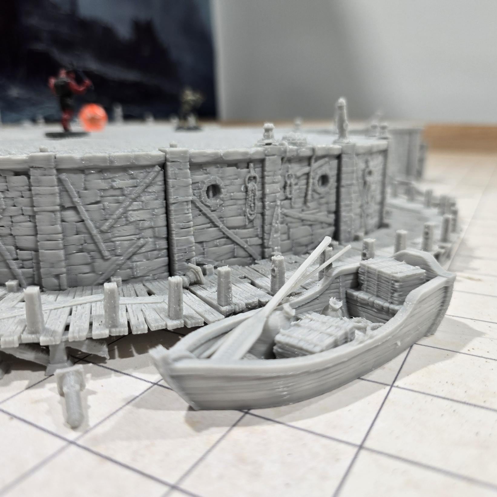 Quay Dock Parts 28mm – Modular 3D Printed Unpainted PLA Terrain Pieces ...