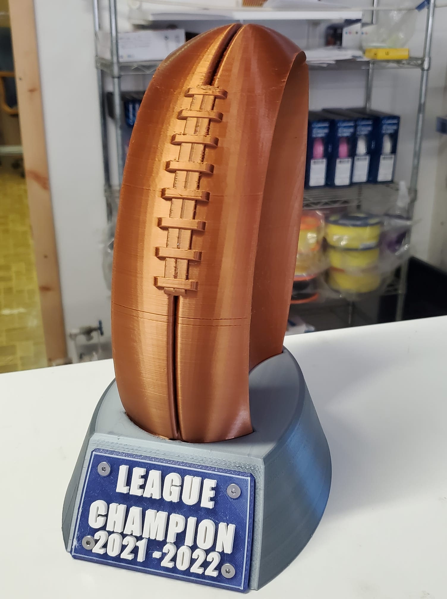 First Place Trophy Football