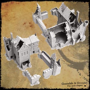 Ruined Castle for Dnd, Pathfinder, Bolt Action, Revolutionary War Games ...