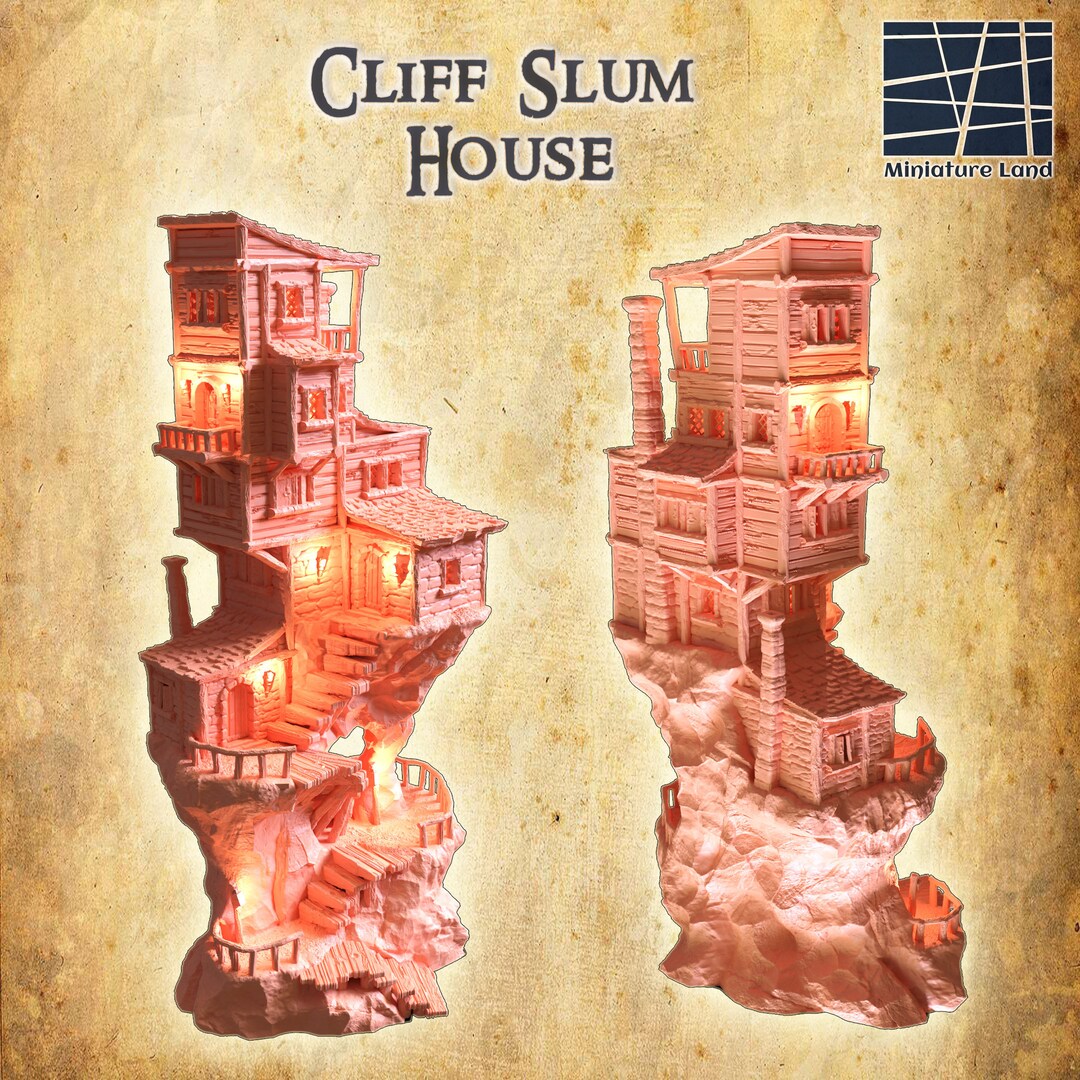 Cliff Slum House, Cliff Side Slums, Slums, Ghetto Tower - Etsy