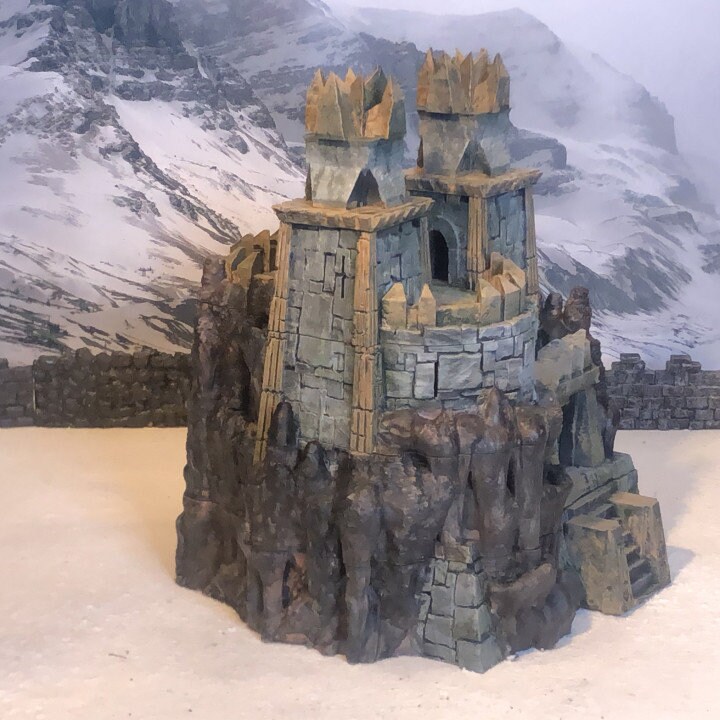 Underdark Keep, Dark Elf, Tower Keep, Dnd Terrain, Tabletop Scenery - Etsy