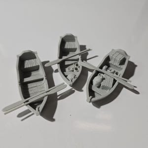 Cargo Rowboats 28mm Set: 14th Century Merchant & Smuggler Boats for ...