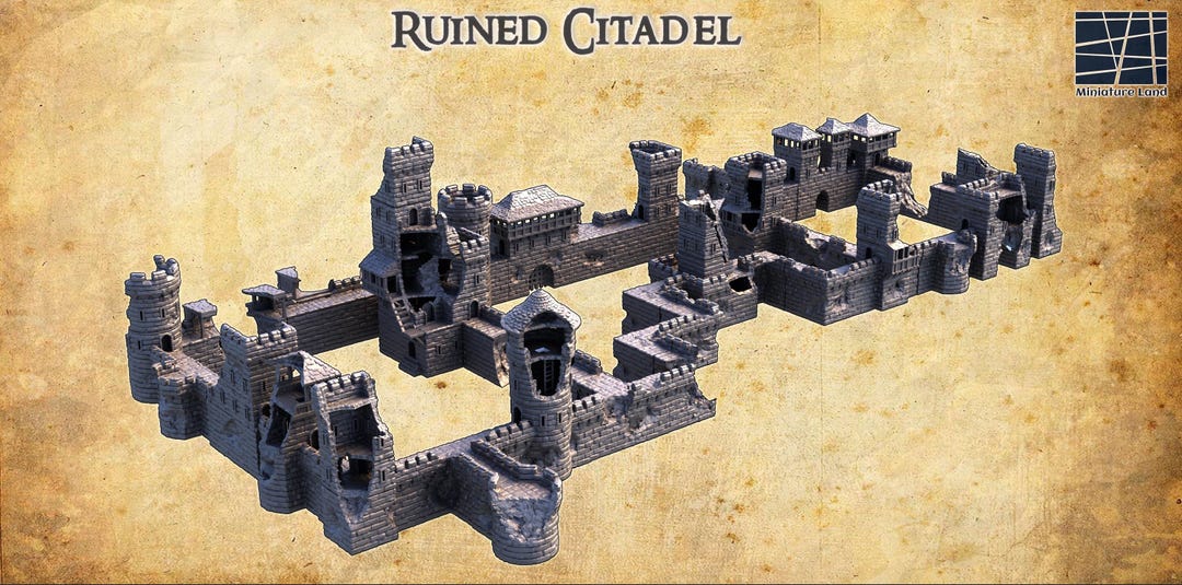 Ruined Citadel: Medieval Fortress - Modular Terrain for Fantasy and ...