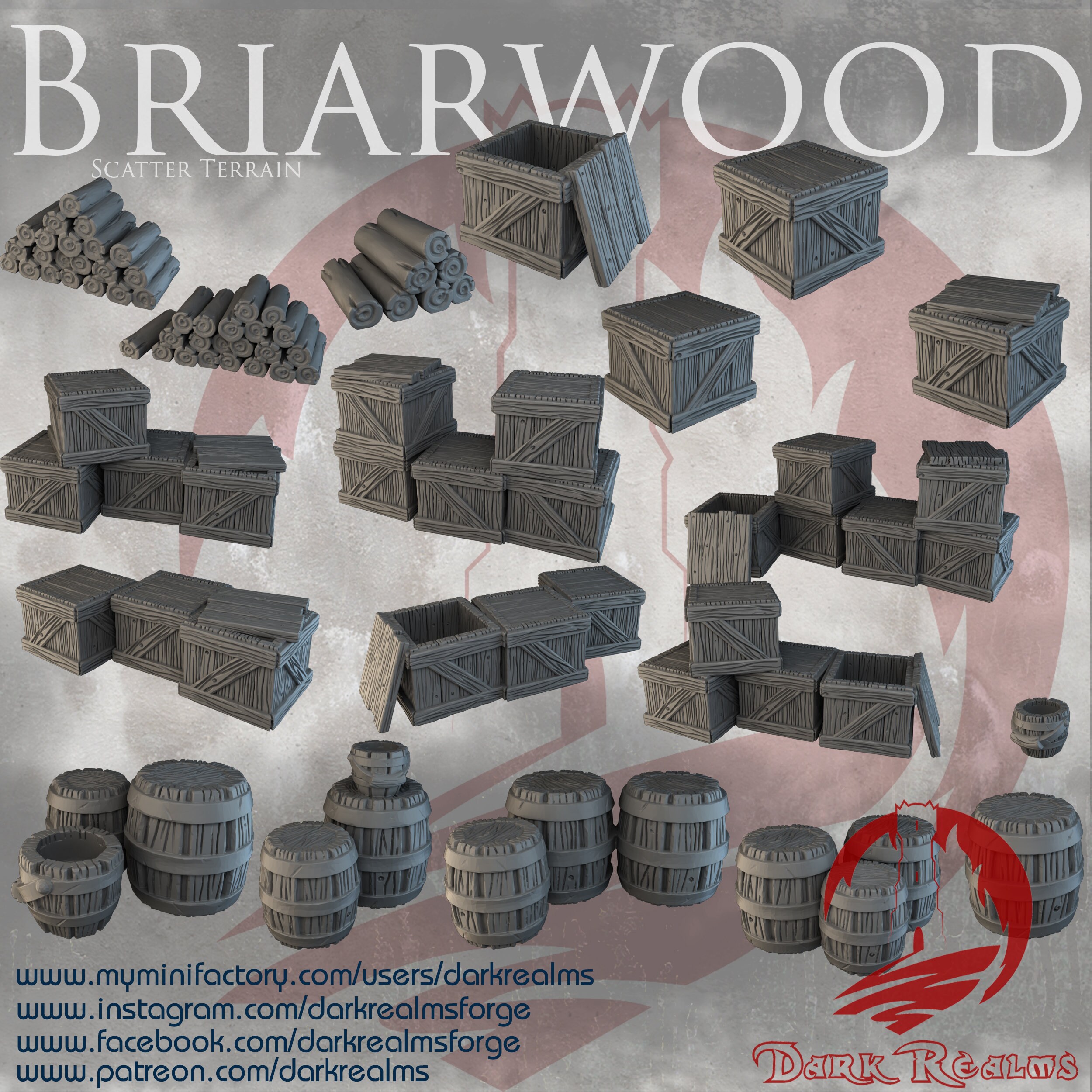 Briarwood Scatter Pack: Medieval Fantasy Scatter Terrain for D&D, Model ...
