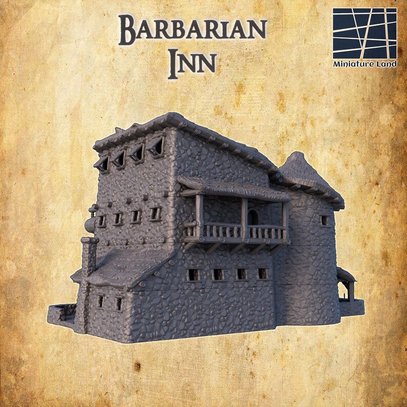 Medieval Barbarian Inn - Detailed Tabletop Terrain for RPG and ...