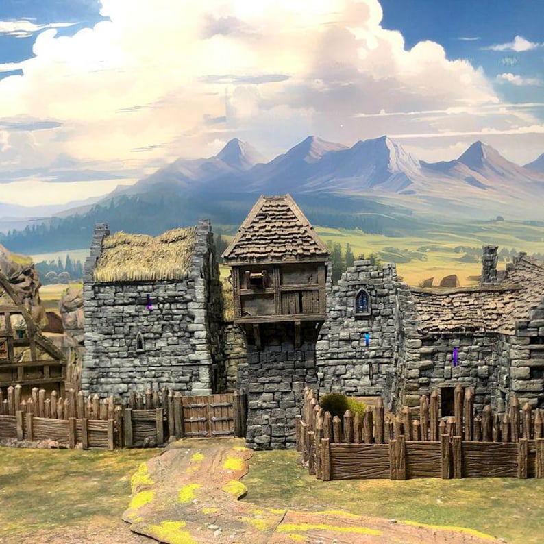 Knights Estate: Medieval Period Village Set for Historical Tabletop ...