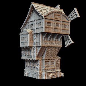 Great Mill: Medieval Windmill Model, Ideal for Rpgs and Wargaming ...