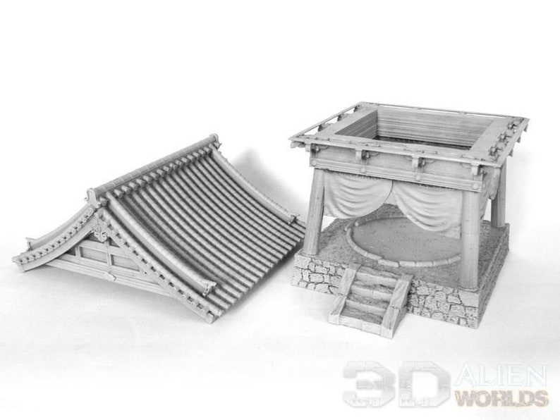 Samurai Sumo Ring Dnd Miniature Wargaming Terrain Dungeons - Etsy