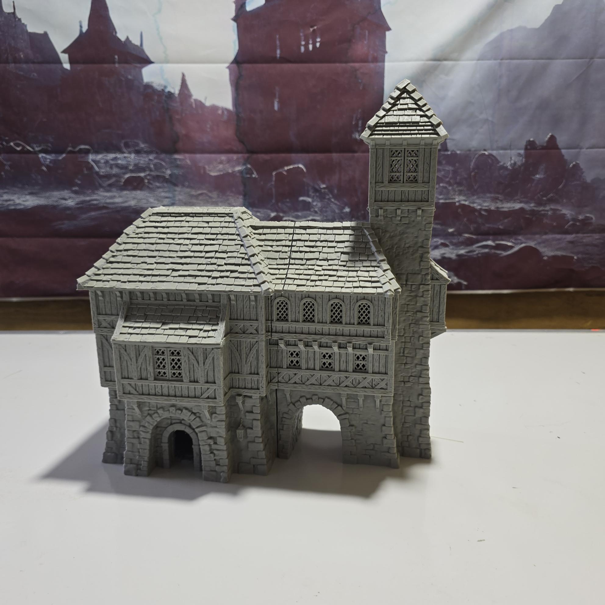 Medieval Barracks Guardhouse Model: Tabletop RPG Fortress, Wood & Stone ...