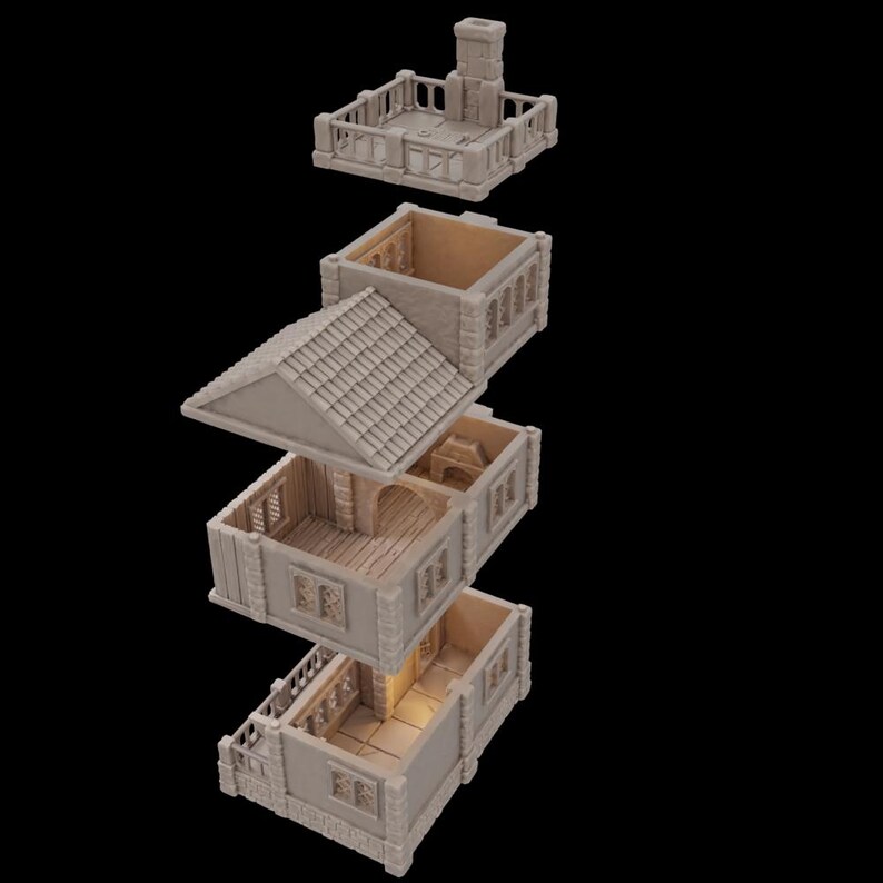 Taddeus House: Medieval Multi-level Townhouse for Tabletop Rpgs and ...