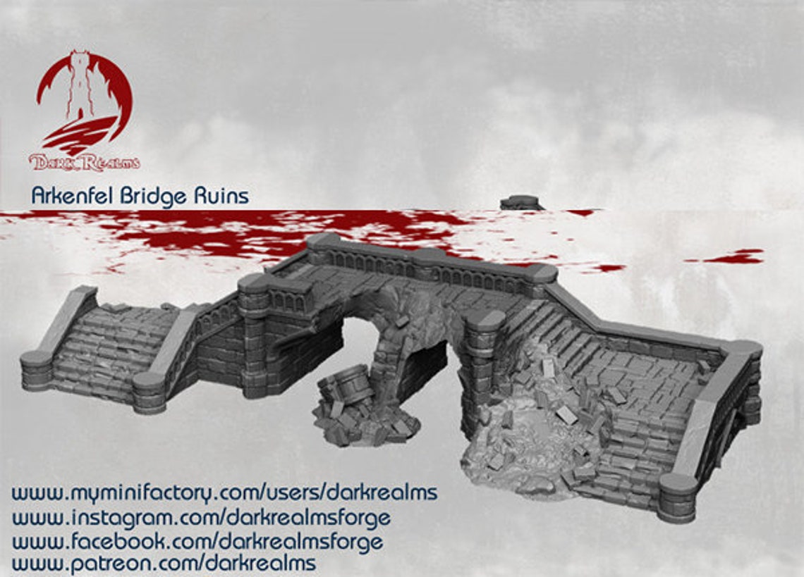 Arkenfel Bridge Ruins Modular Bridge Ruins Dungeons and - Etsy