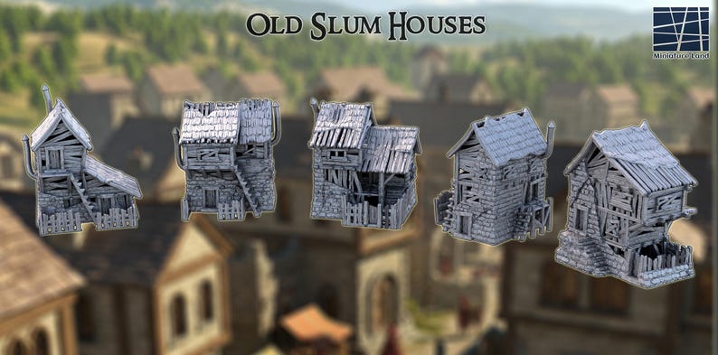 Gutterfall Shanties – 28mm Slum Buildings Set (6 Structures) - Etsy
