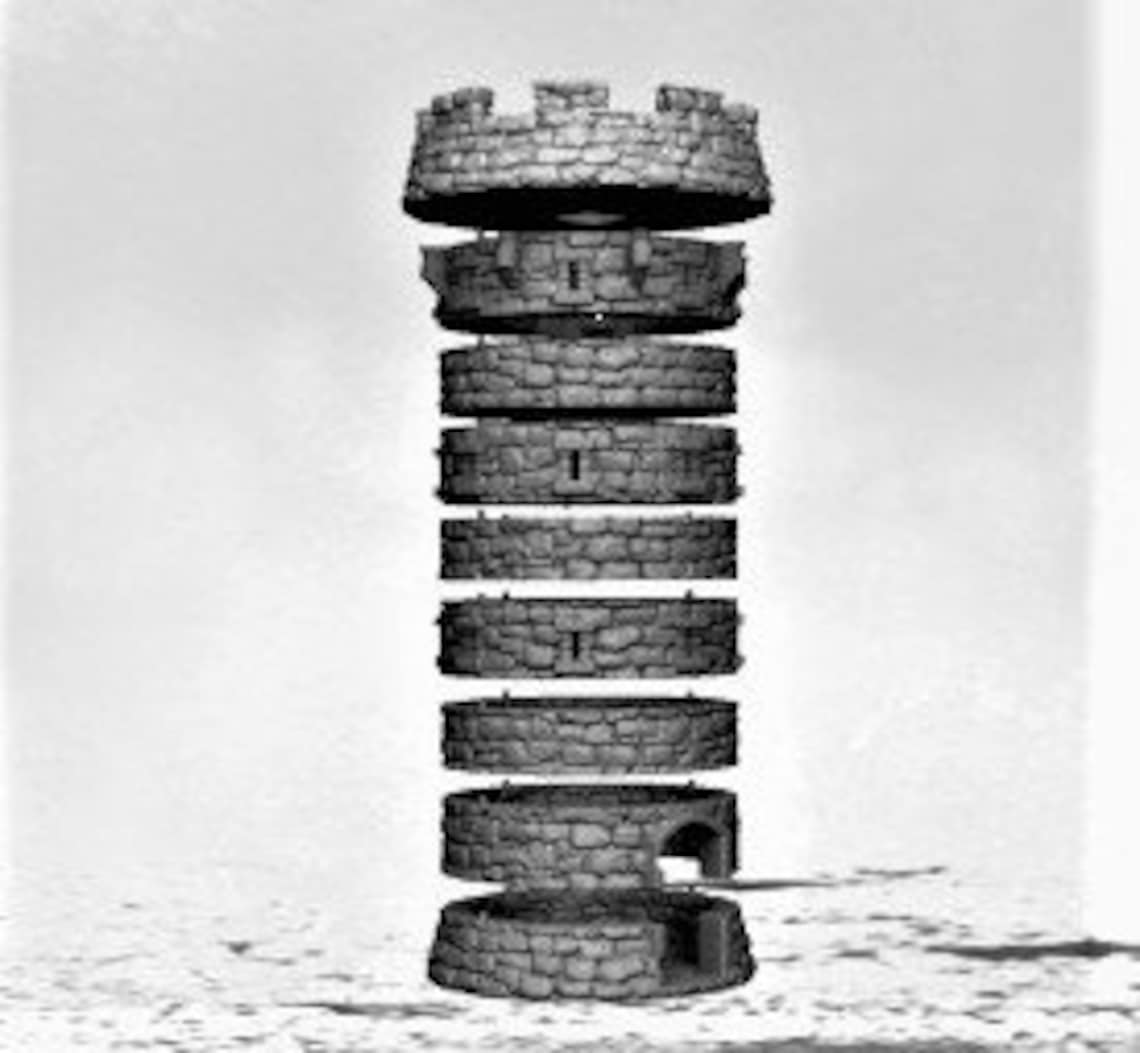 Harbor Tower Fort 28mm Scale Sea Defense Castle Tower - Etsy