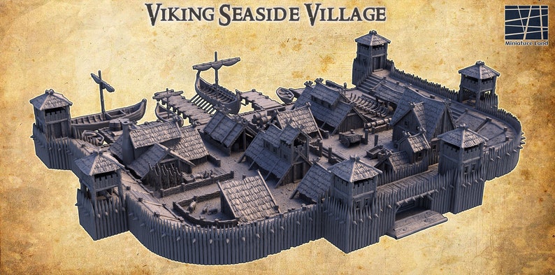 32mm Viking Seaside Village, Viking Village Set, Village Set - Etsy