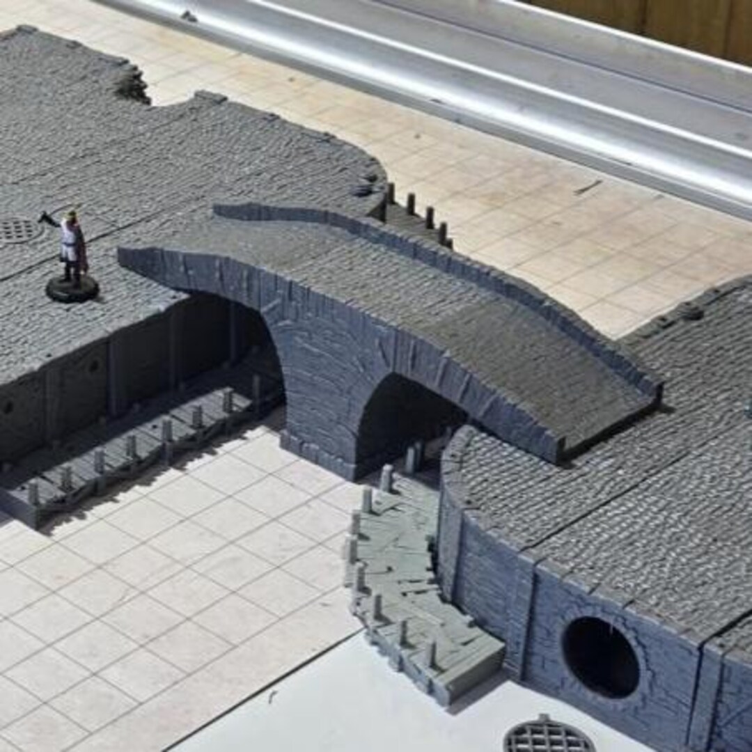 Ancrabourg Stone Bridge Quay for Dnd, Pathfinder - Detailed Bridge and ...