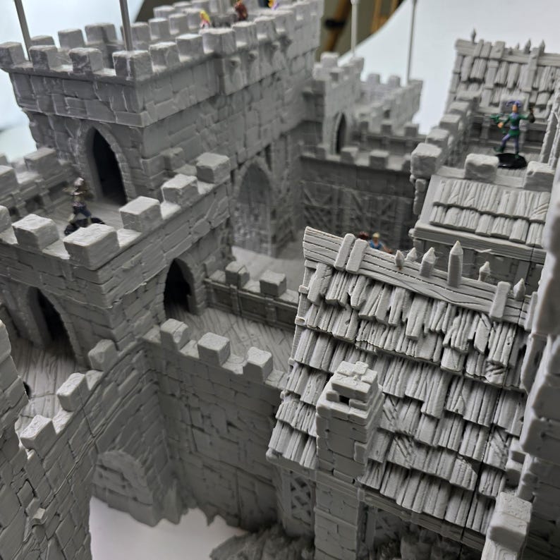 Guardia's Keep: Medieval Castle Fortress 28MM Tabletop Terrain, Model ...
