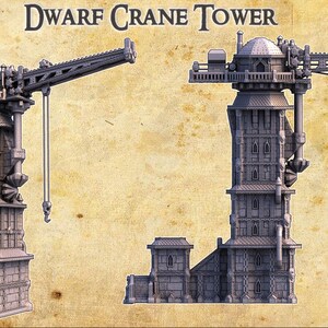 Dwarf Crane Tower: Fantasy Industrial Structure for D&D, Model ...