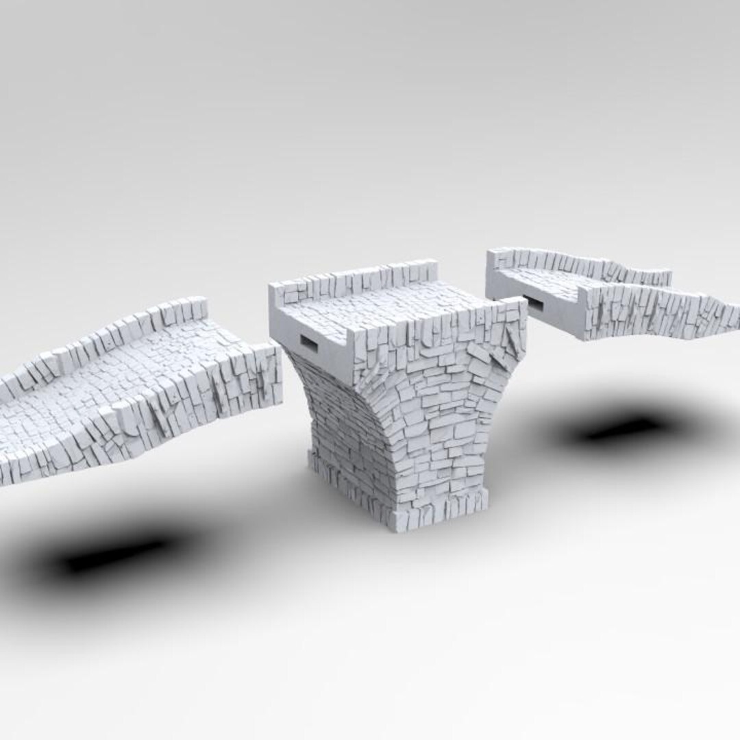 Ancrabourg Stone Bridge Quay for Dnd, Pathfinder - Detailed Bridge and ...