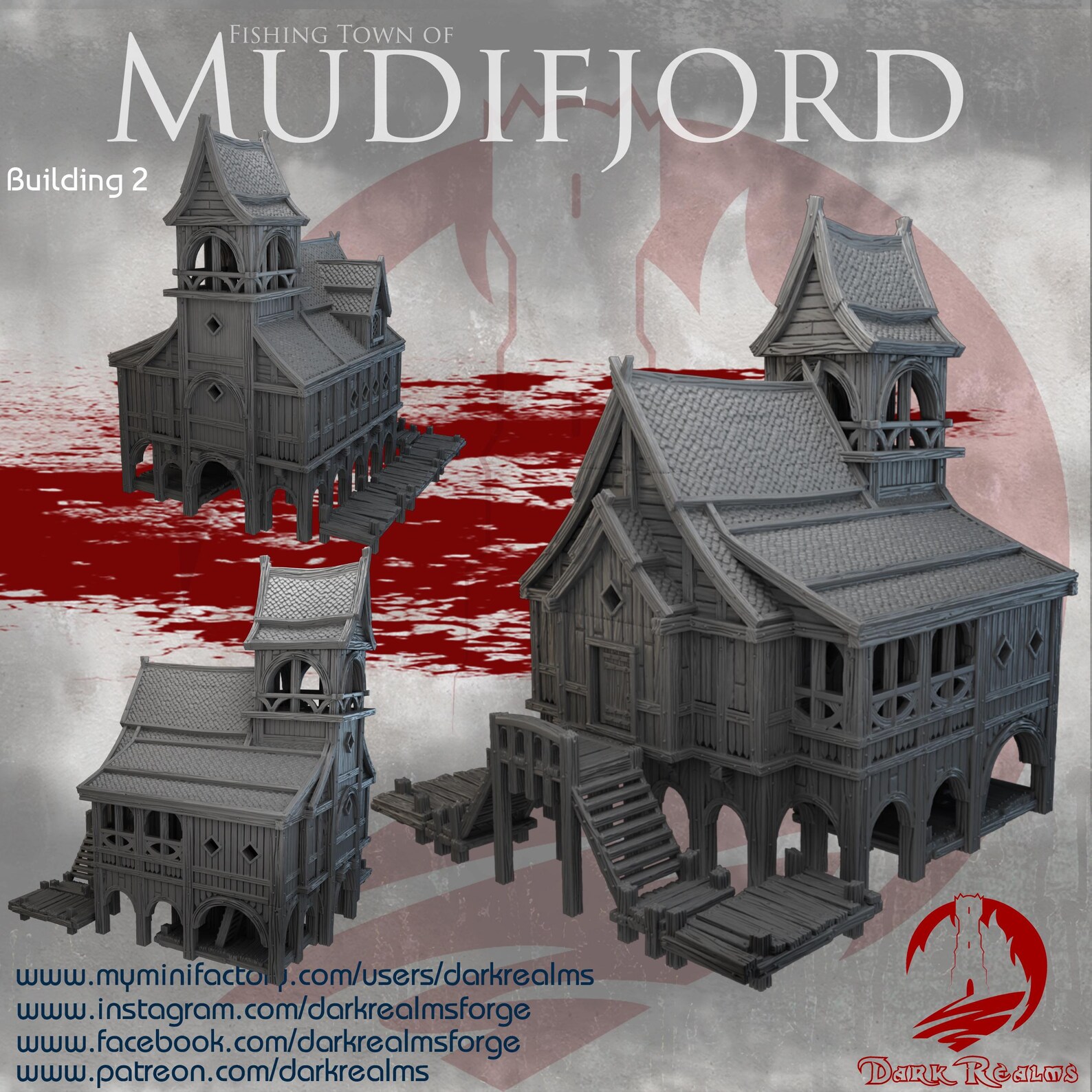 Mudifjord Building 2: Viking Wharf Tavern With Dockside Tower for ...