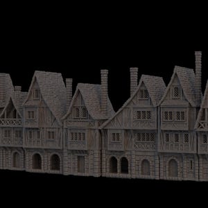 Medieval Linear Houses: 14th Century Row Buildings 28MM Tabletop ...