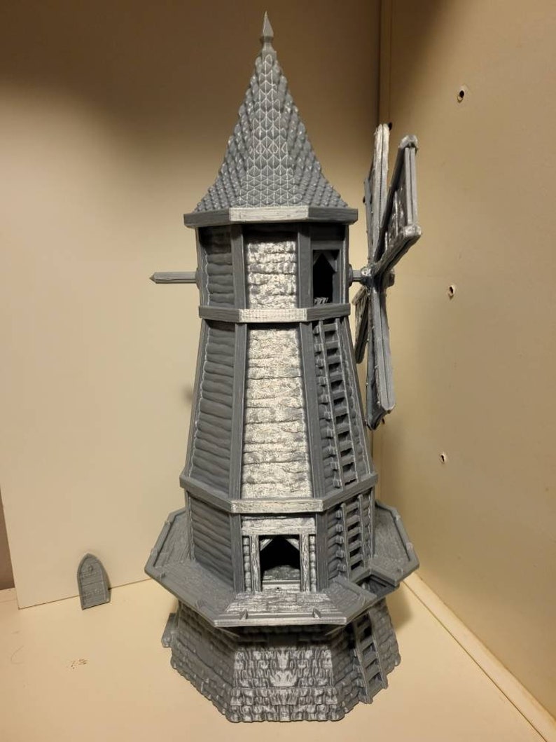 Medieval Windmill, Tabletop Terrain, Gaming Miniature, Tabletop Scenery ...
