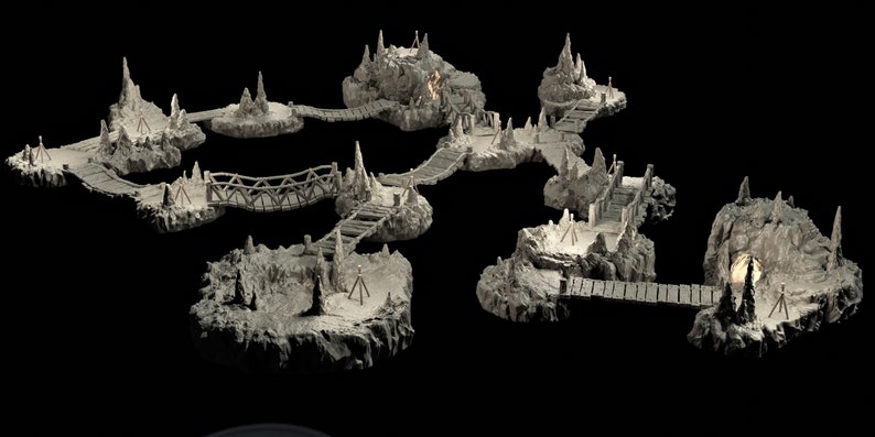 Cavern Set Raised Cavern Set Cavern Floor Setting Cavern - Etsy