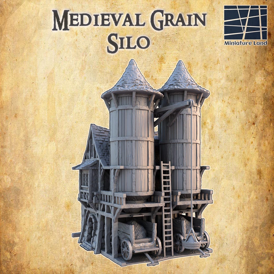 Medieval Grain Silo: Middle Ages Storage Facility for Grain and ...
