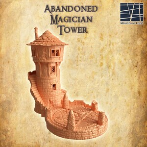 Ruined Mage Tower, Ruined Tower, Magician Ruin, Tabletop Terrain ...