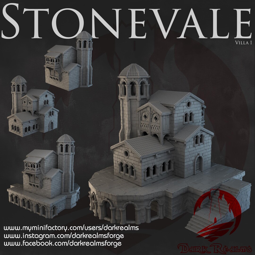 Stonevale Villa 1: Medieval Fantasy Structure for D&D, Model ...