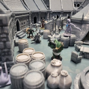 Tabletop Town Set, 32mm Scale, 10 Buildings Market Playable Interior ...