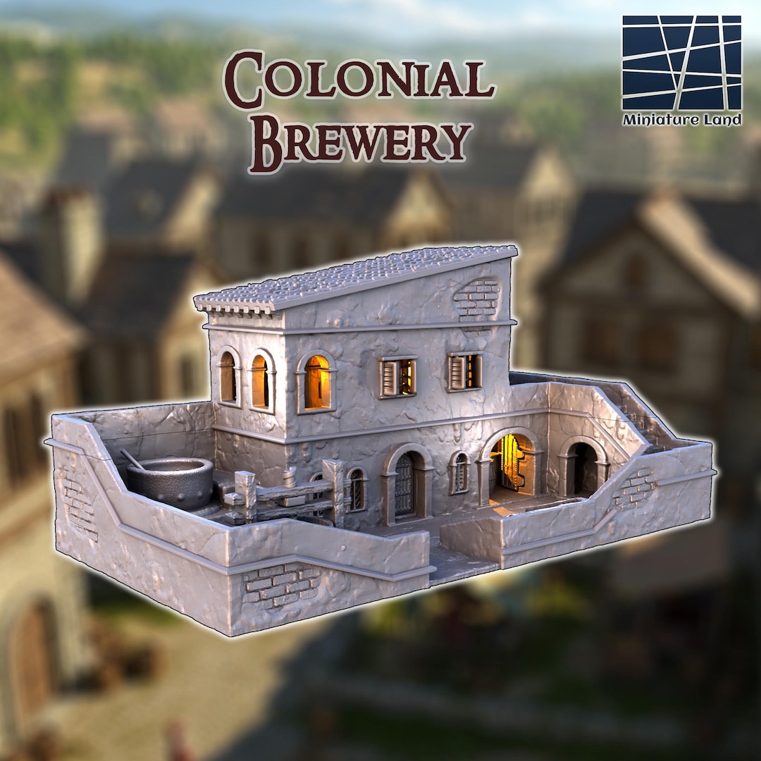 Colonial Brewery: Early American Tavern 28MM Tabletop Terrain, Model ...