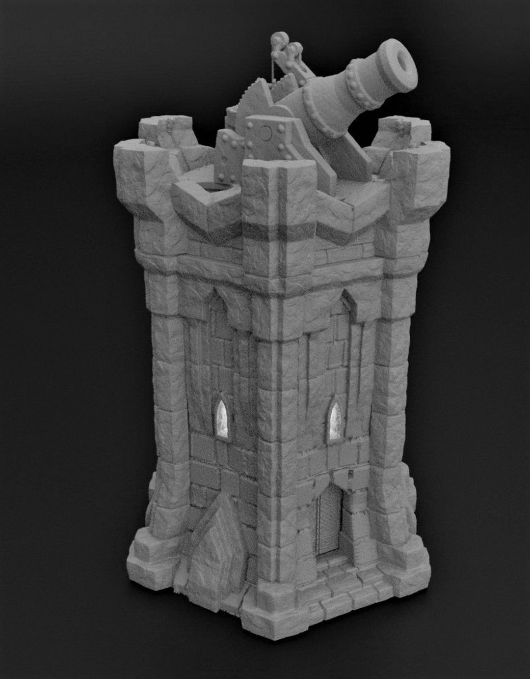 Dwarven Bombard Tower Cannon Tower Artillery Dwarf Bomber - Etsy