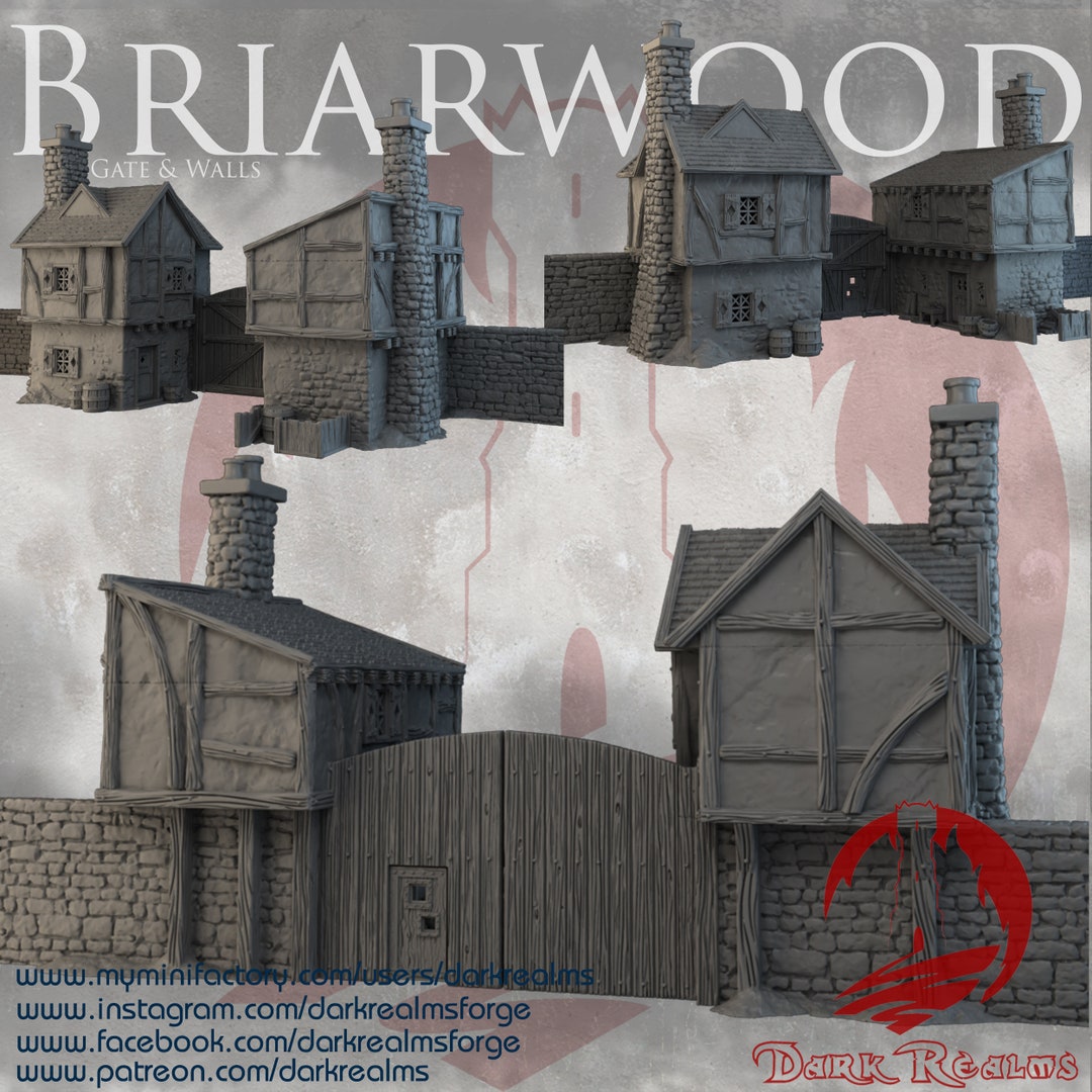 Briarwood Gatehouse, Gate House, Dark Realms, 28mm - Etsy