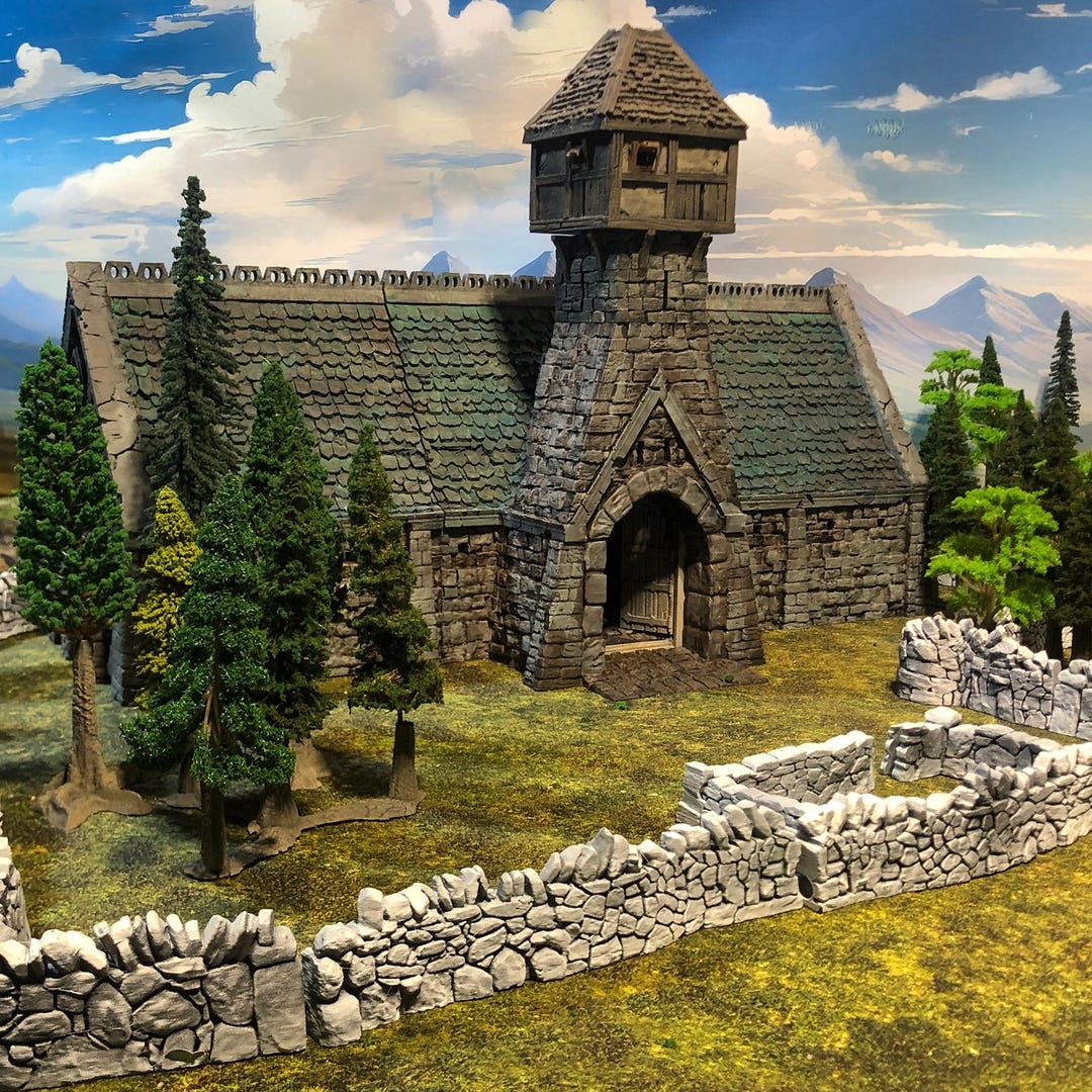 Tithe Barn - 28mm Scale Medieval Building Terrain for Tabletop Rpgs ...