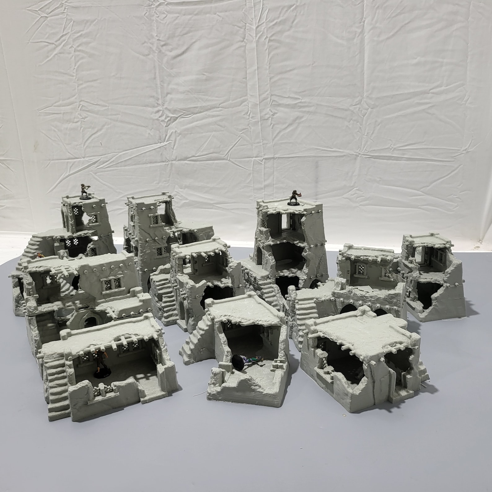 Ruined Desert Settlement for Dnd, Pathfinder - 10 Ruined Buildings Set ...