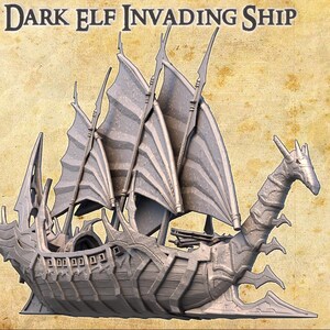 Dark Elf Invading Ship: Medieval Fantasy Warship for Tabletop Rpgs and ...