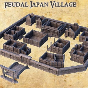 Feudal Japan Village: Sengoku Era Wooden Structures for Tabletop Rpgs ...