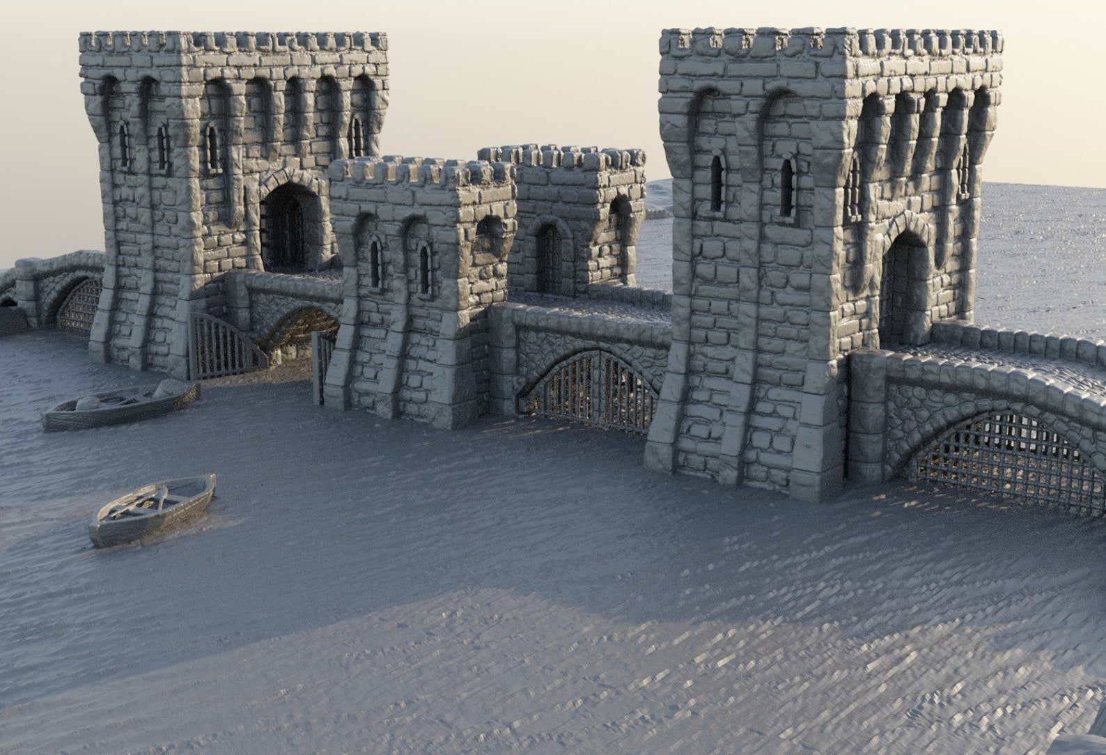 River Patrol Bridge, River Gate, River Defense, Defense Tower, Guard ...