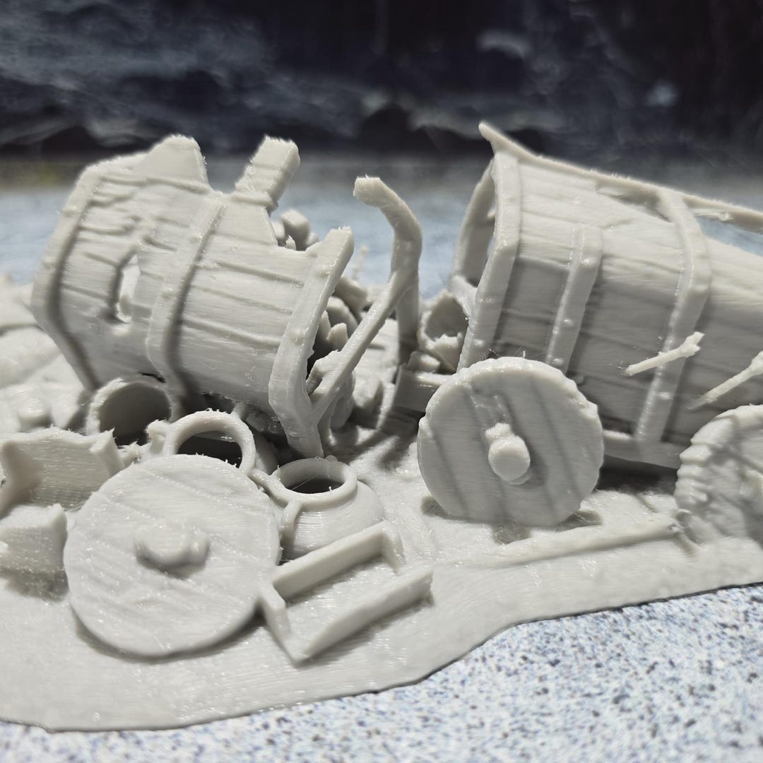 Pillaged Merchant Wagon, Merchant Ruin, Cart Ruin, Wagon Ruin - Etsy