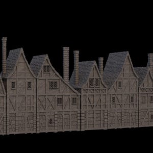 Medieval Linear Houses: 14th Century Row Buildings 28MM Tabletop ...