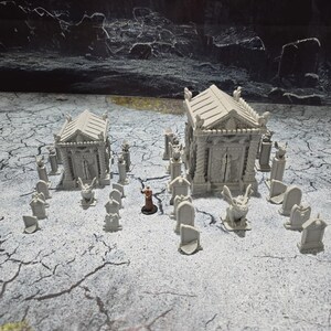 Small Gothic Cemetery Set | 28mm Graveyard Terrain for Tabletop Rpgs ...