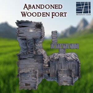 Abandoned Wooden Fort: Primitive Fantasy Timber Palisade Fort With ...