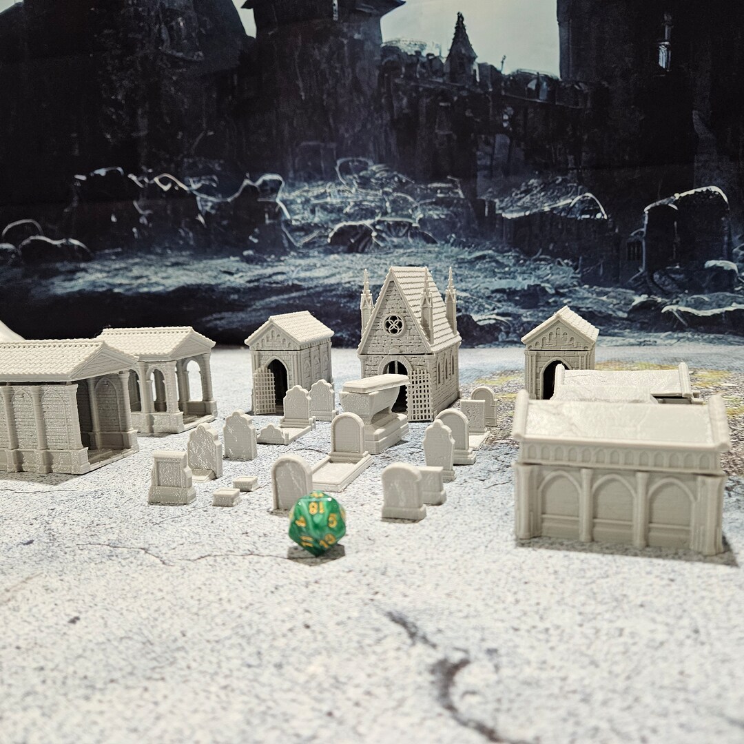 Large Graveyard, Cemetery, Mausoleum, Dnd - Etsy