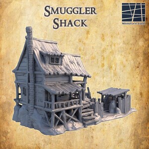Smuggler Shack: Medieval Maritime Hideout - 3D Printed Terrain for ...