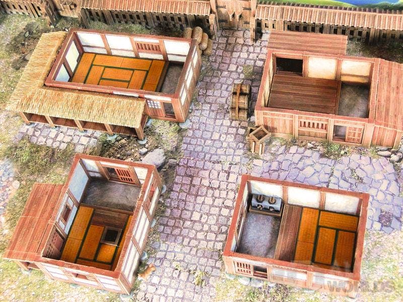 Samurai Farmhouse Set: Traditional Japanese Miniature Buildings ...