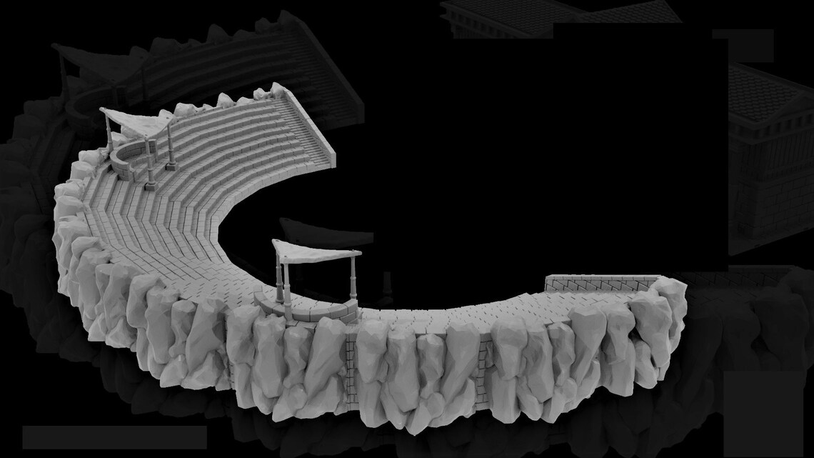Greek Amphitheater - MASSIVE Structure!, 15mm Terrain - Terrain ...