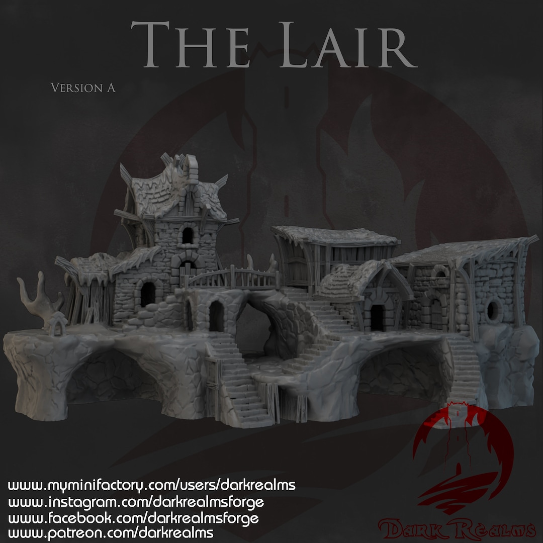 The Lair Rats Lair 4 Buildings Caves Tunnels Dnd Terrain - Etsy