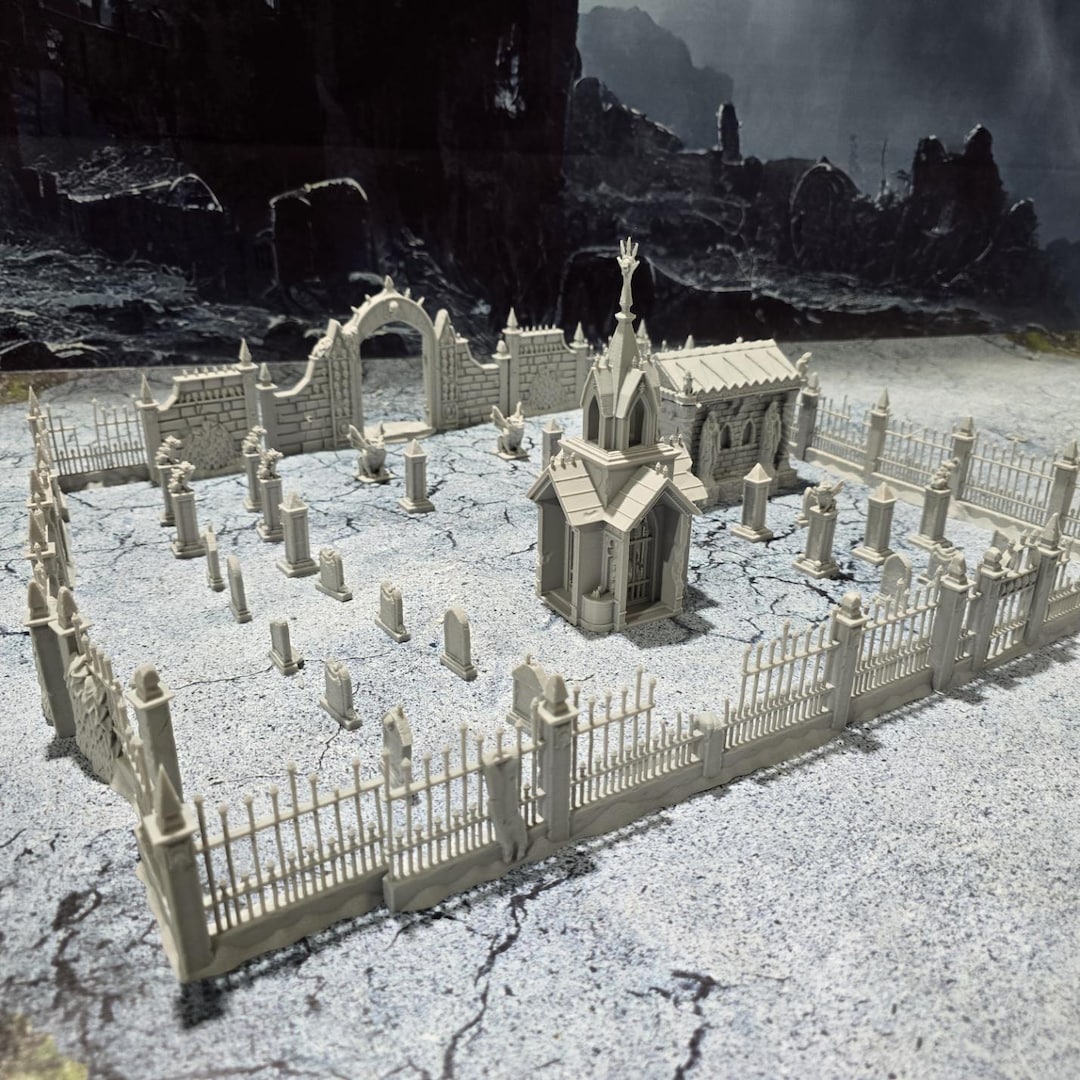 Large Cemetery Set: 19th Century Gothic Graveyard for Tabletop Rpgs and ...