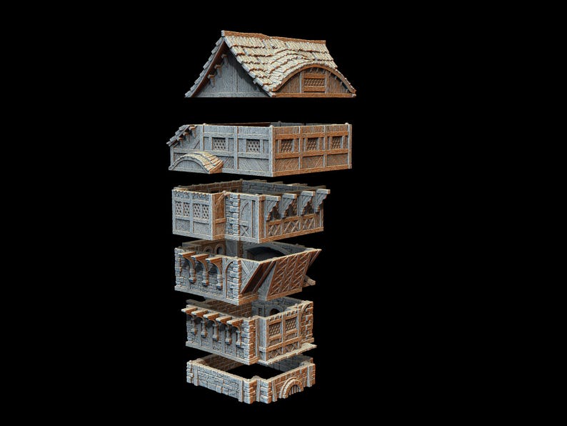 Great Mill: Medieval Windmill Model, Ideal for Rpgs and Wargaming ...
